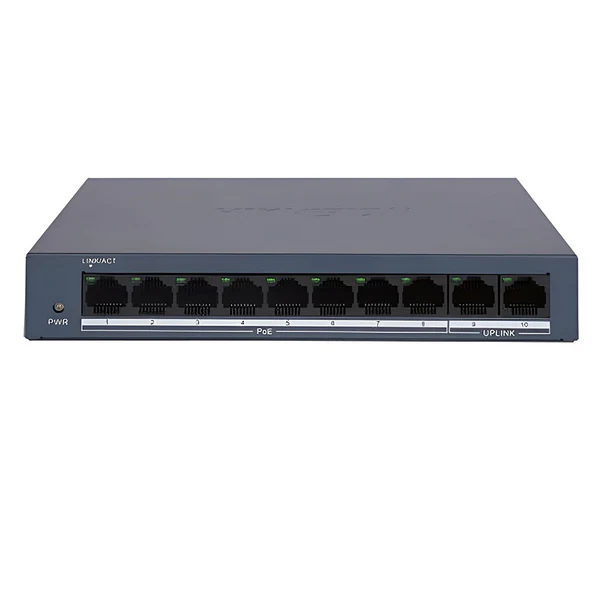 Hikvision 10-Port Fast Ethernet Unmanaged 8-PoE Switch | Snapshot